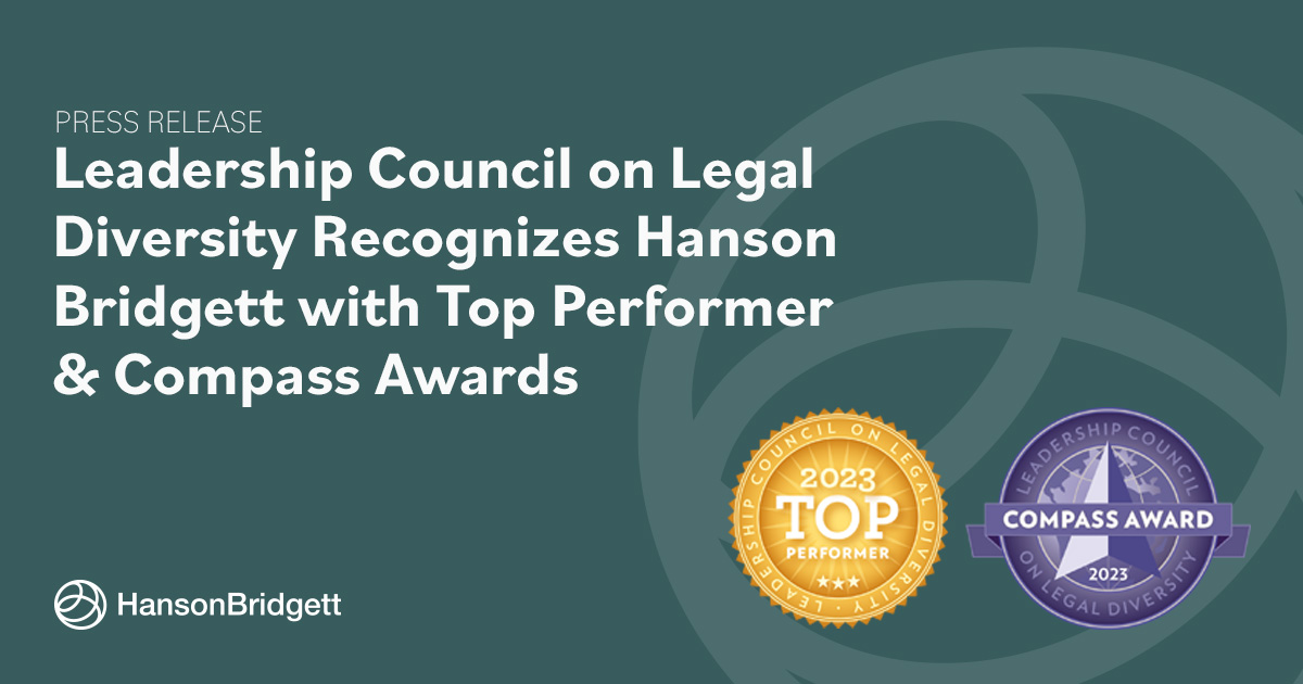 Leadership Council on Legal Diversity Recognizes Hanson Bridgett with ...